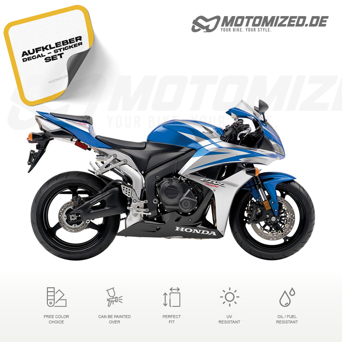 Honda CBR 600RR 2007 - Blue/Silver/Black - Sticker-Decals