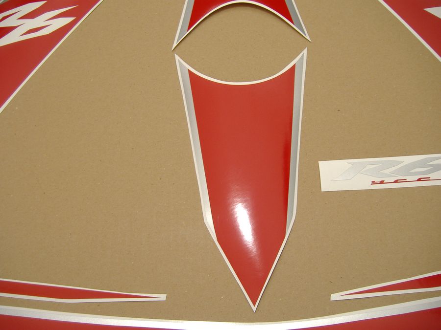 Yamaha YZF-R6 RJ15 2008 - Weiß/Rot - Aufkleber-Dekor